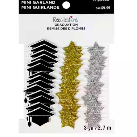 Recollections | Party Supplies | Graduation Cap Banner Mini Garland By ...